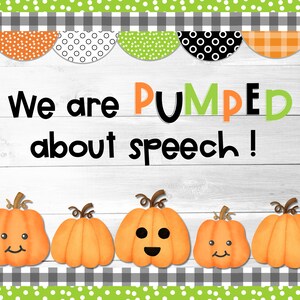 Speech Therapy Room Decor, Bulletin Board Kit, Fall Halloween Theme ...