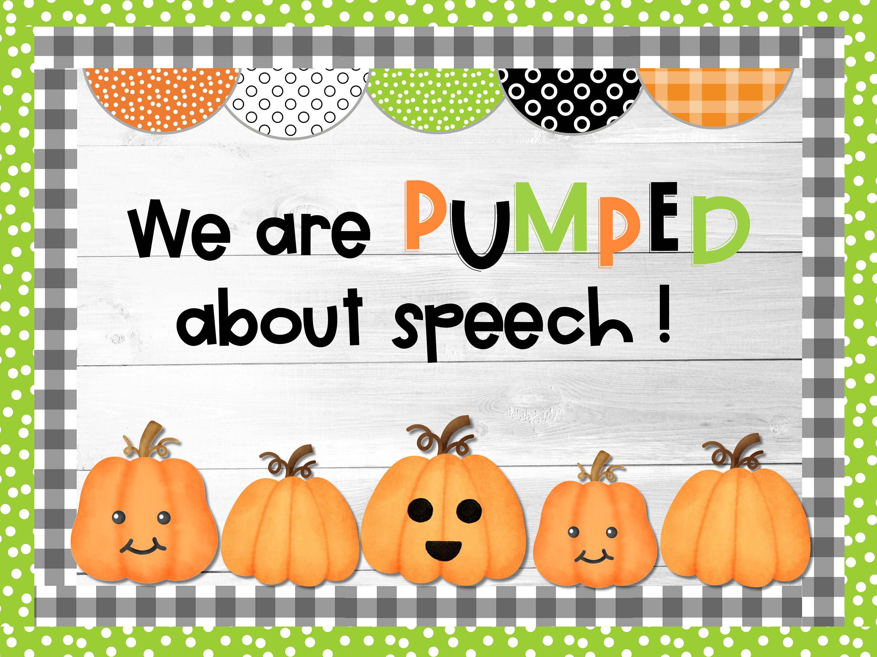 Speech Therapy Room Decor, Bulletin Board Kit, Fall Halloween Theme ...
