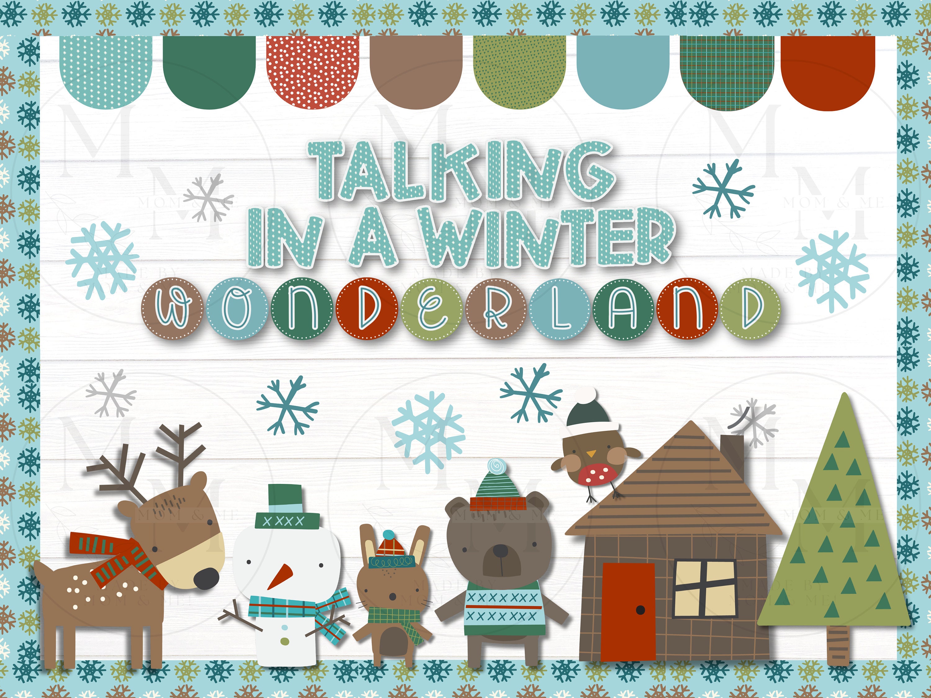 Speech Therapy Room Decor, Winter Bulletin Board Kit, Printable ...
