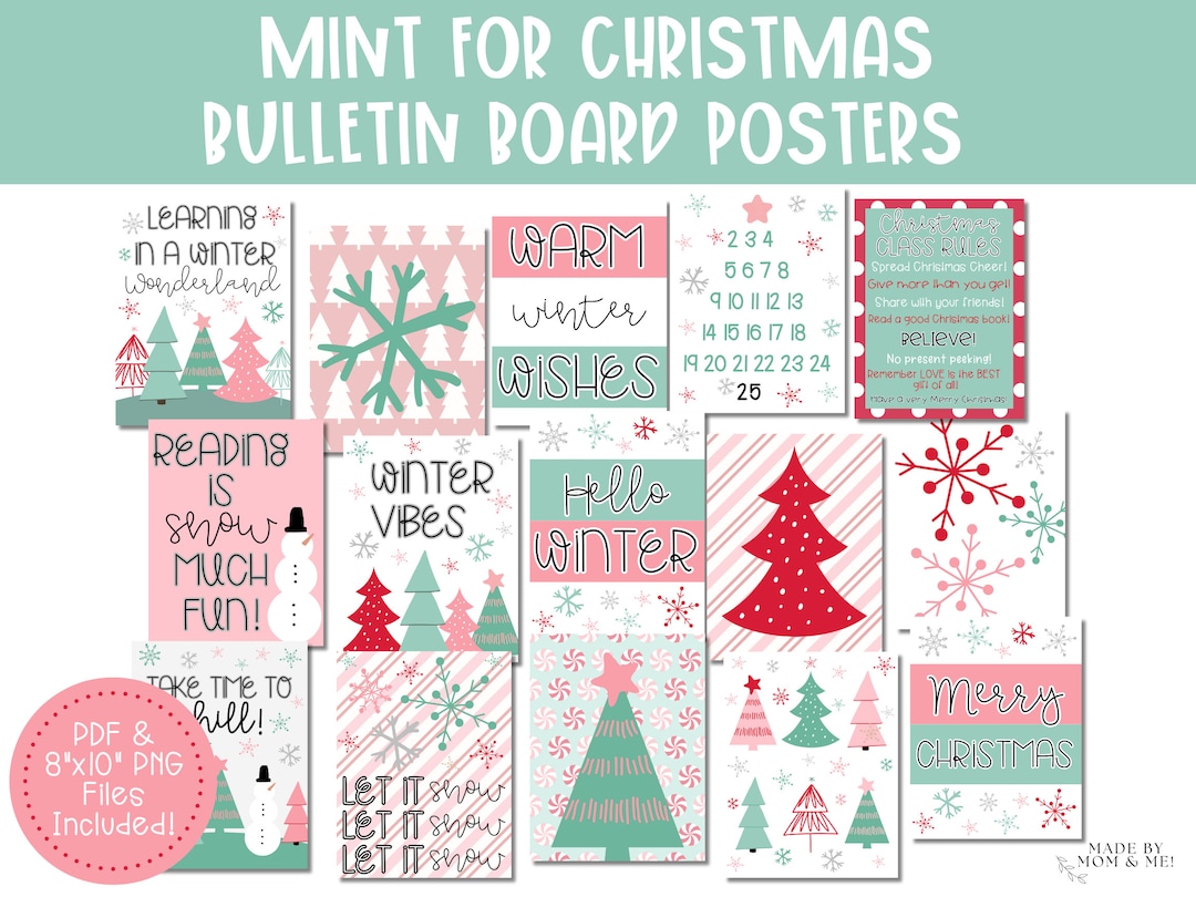Christmas Classroom Posters, Christmas Classroom Door Decor, Bulletin ...