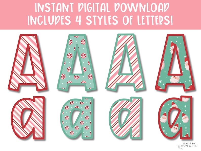 Printable Bulletin Board Letters, Christmas Classroom Decor, Primary ...