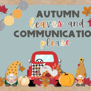 Speech Therapy Room Decor, Bulletin Board Kit, Autumn Leaves Fall ...