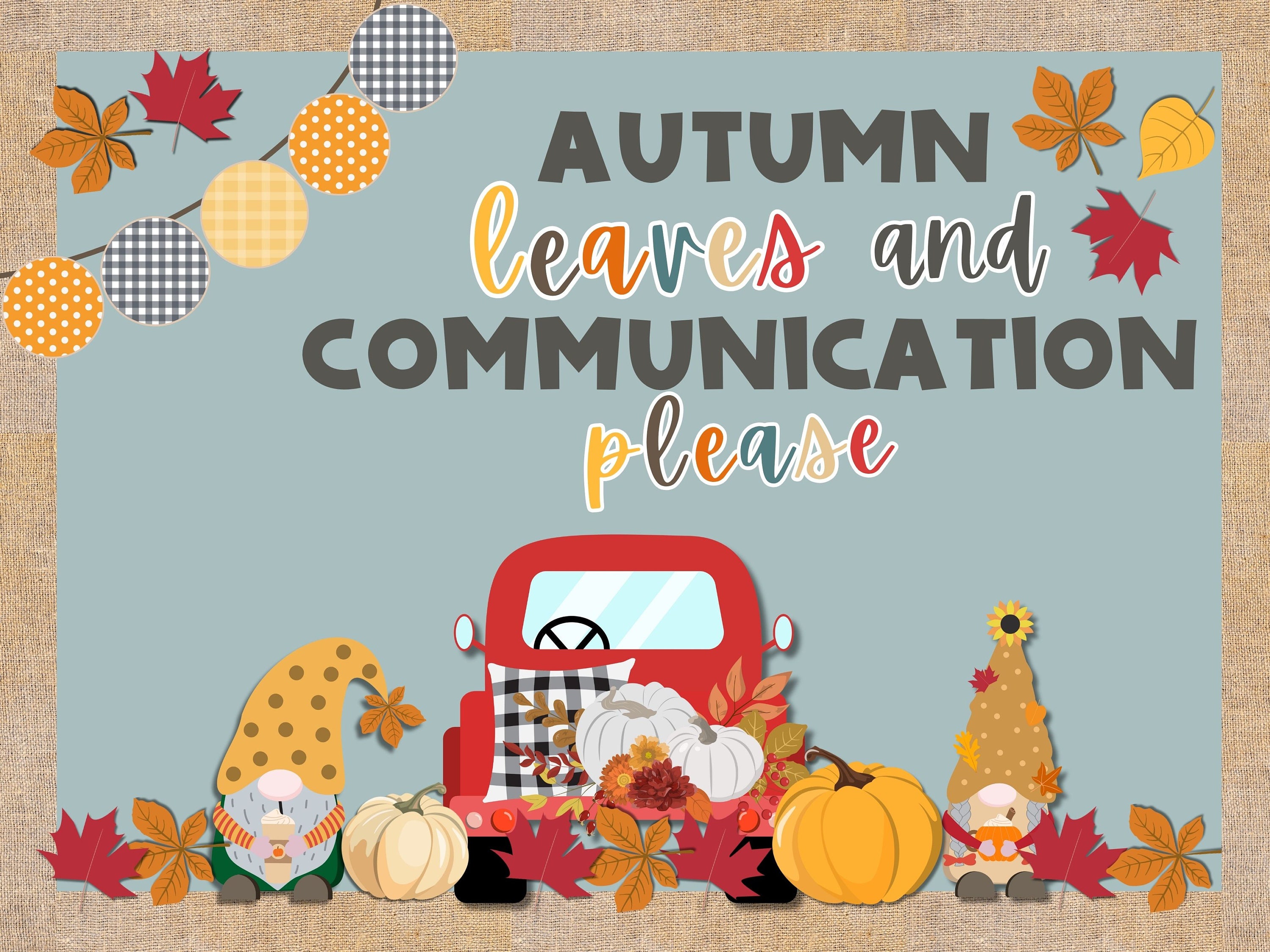 Speech Therapy Room Decor Bulletin Board Kit Autumn Leaves - Etsy