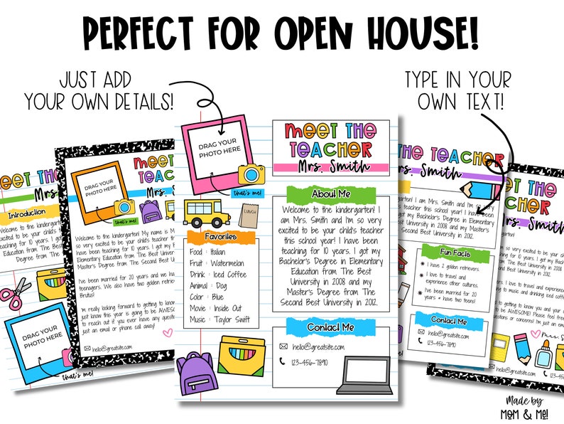 Meet the Teacher Template, Newsletter, Back to School, Open House ...