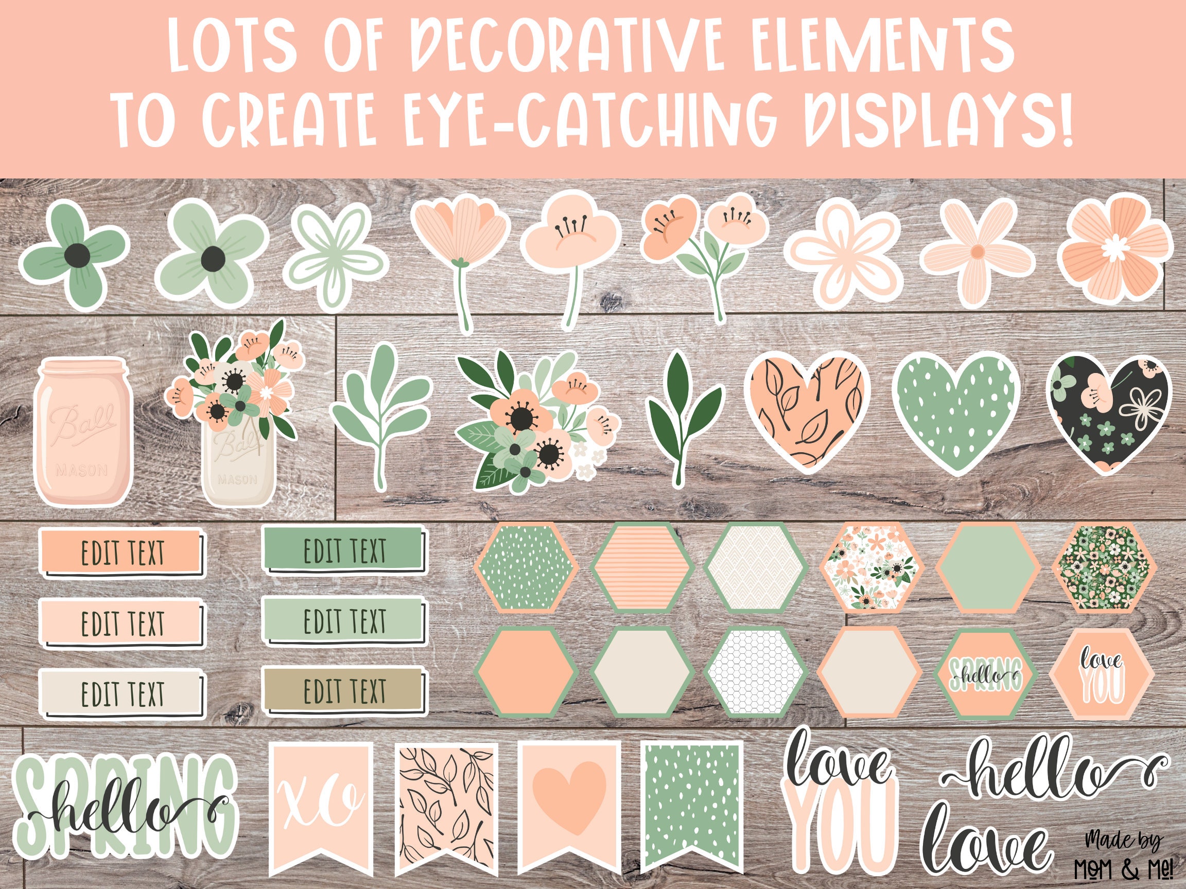 Spring Bulletin Board Kit, Classroom Door Decoration, April Bulletin ...