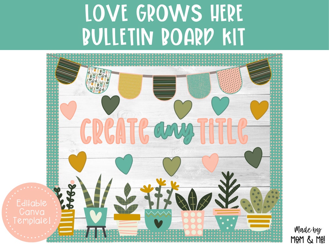 Spring Bulletin Board Kit, Succulent Bulletin Board, Classroom Plant ...