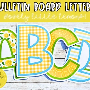 Lemon Bulletin Board Alphabet Letters Summer Classroom Decor Teacher ...