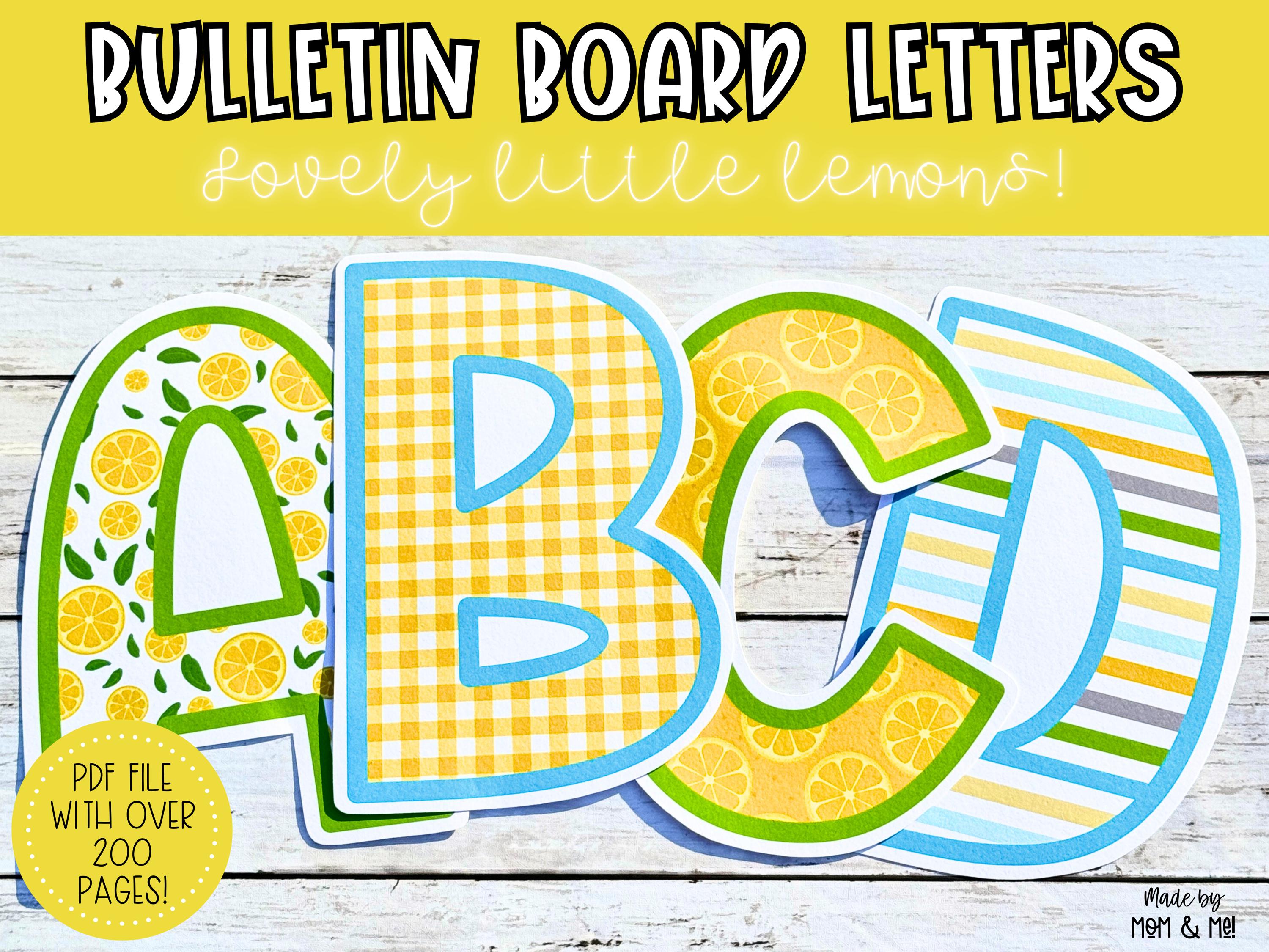 Lemon Bulletin Board Letters: Summer Classroom Decor (PDF Pattern) - Etsy