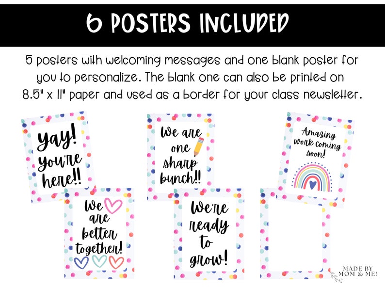 Back to School Bulletin Board Kit, Classroom Decor, Bright Boho ...