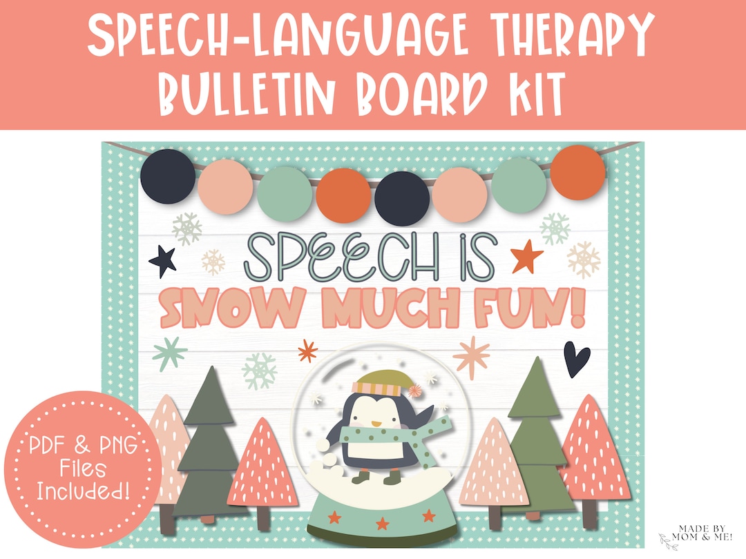 Speech Therapy Room Decor, Bulletin Board Kit, Speech-language Therapy ...