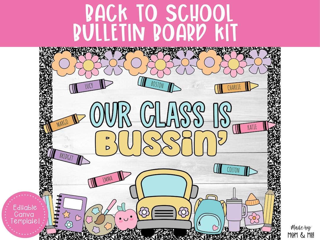 Back to School Bulletin Board, Composition Notebook Classroom Theme ...