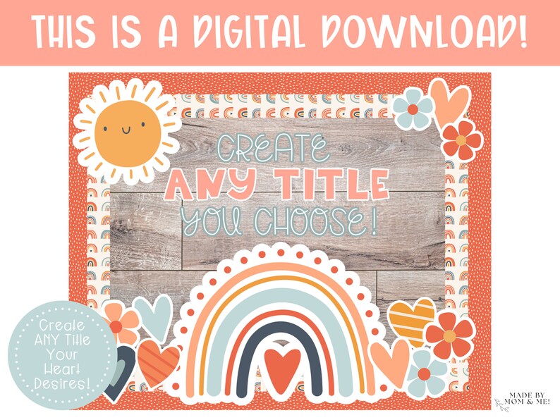 Speech Therapy Room Decor, Spring Bulletin Board Kit, Rainbow Bulletin ...