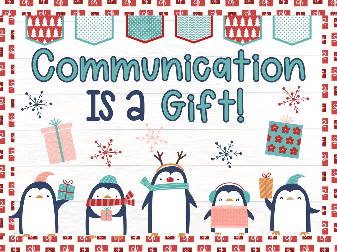 Speech Therapy Room Decor, Christmas Bulletin Board Kit, Speech ...