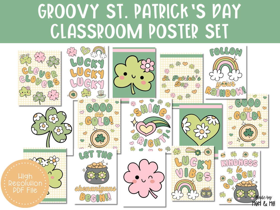 St. Patrick's Day Bulletin Board, Groovy Bulletin Board, Classroom Door ...
