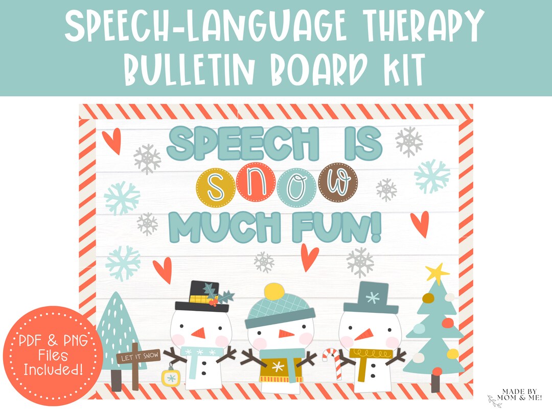 Speech Therapy Room Decor, Winter Bulletin Board Kit, Printable ...