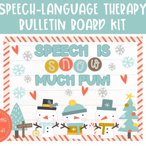 Speech Therapy Room Decor, Winter Bulletin Board Kit, Printable ...