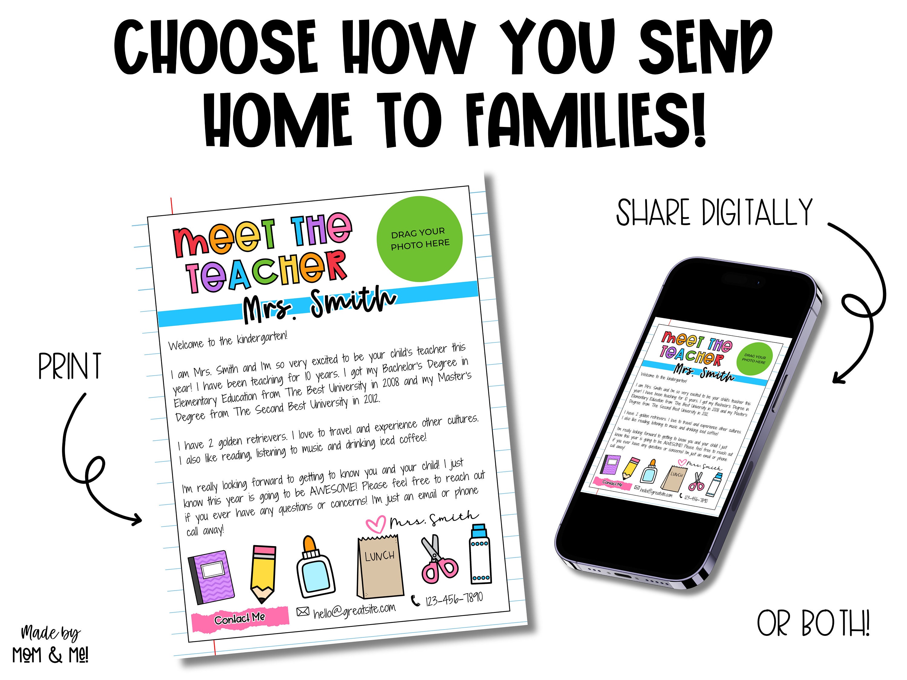 Meet the Teacher Template, Newsletter, Back to School, Open House ...