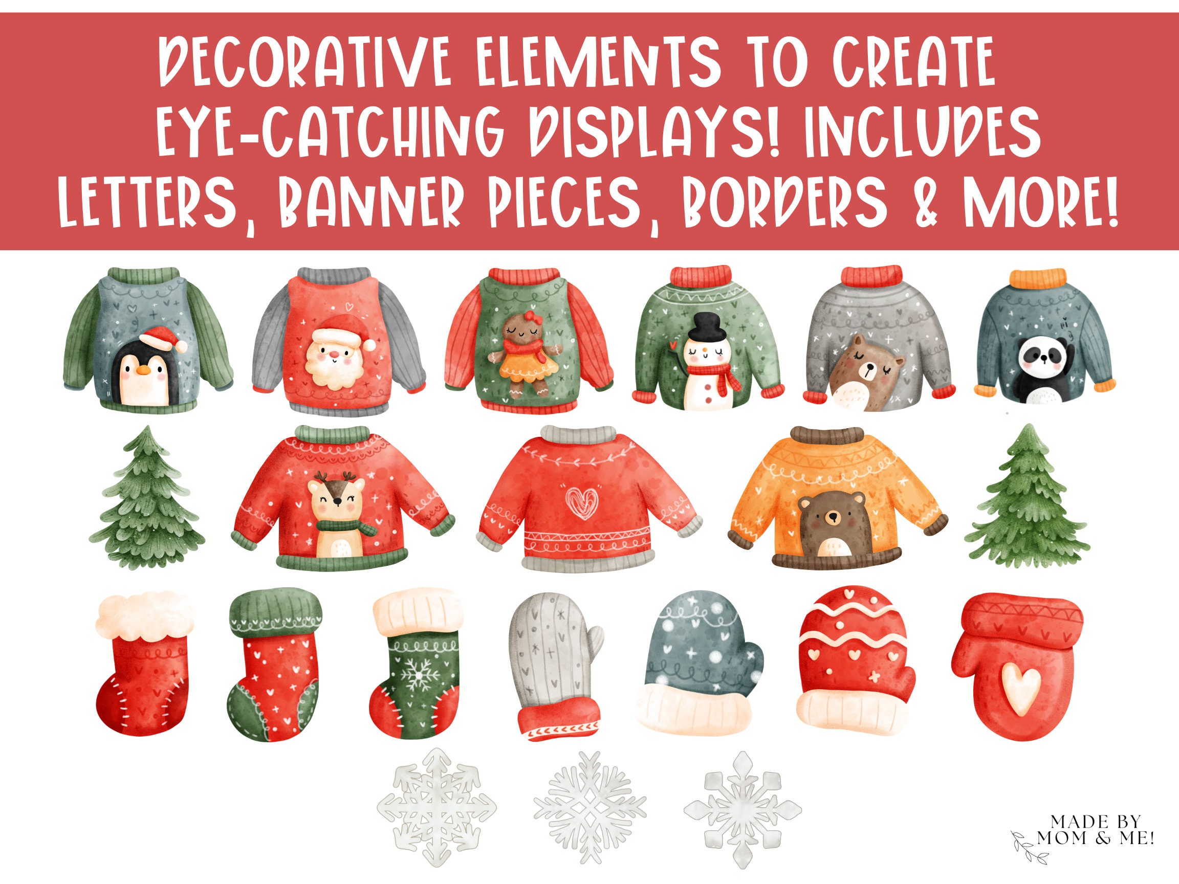 Speech Therapy Room Decor, Christmas Bulletin Board Kit, Winter ...