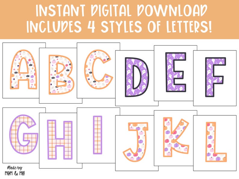 Printable Halloween Alphabet ABC Letters, Spooky October Classroom ...
