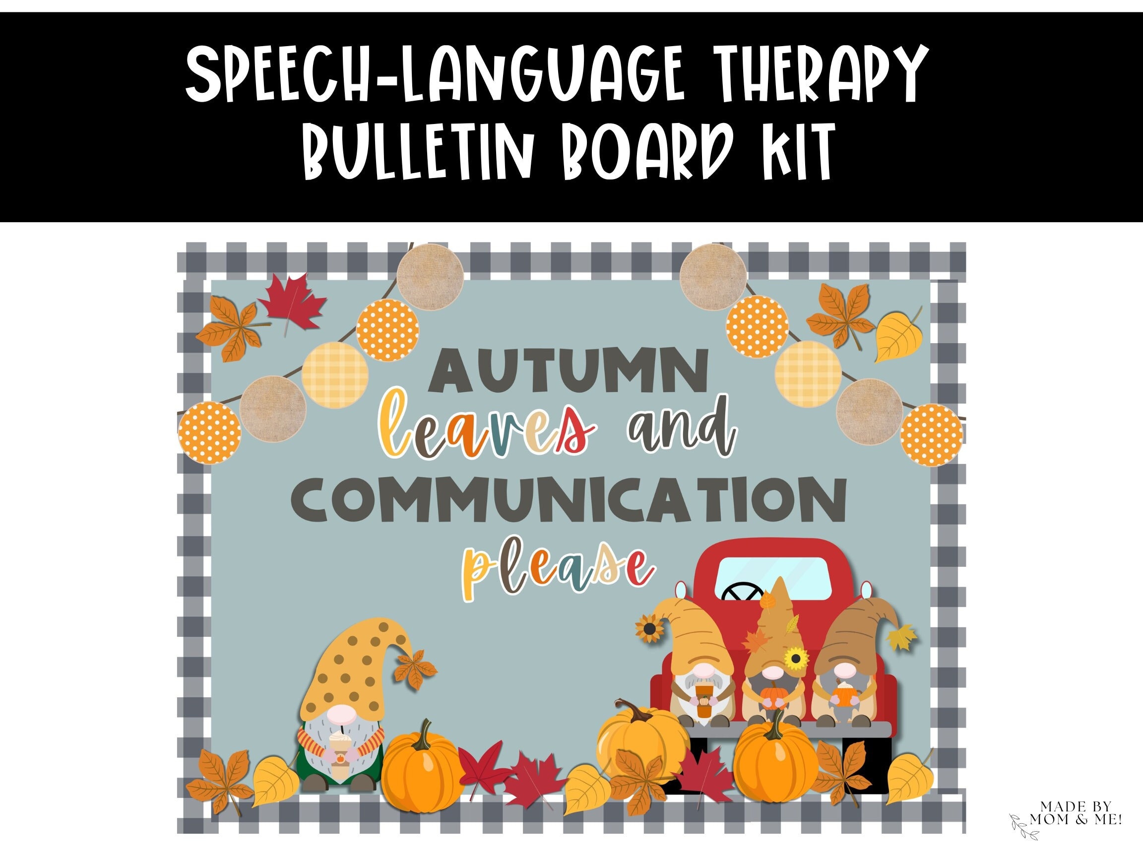 Speech Therapy Room Decor, Bulletin Board Kit, Autumn Leaves Fall ...