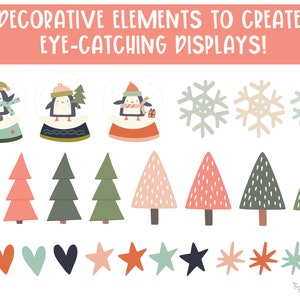 Winter Bulletin Board Kit, New Year Bulletin Board, Winter Classroom ...