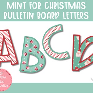 Printable Bulletin Board Letters, Christmas Classroom Decor, Primary ...