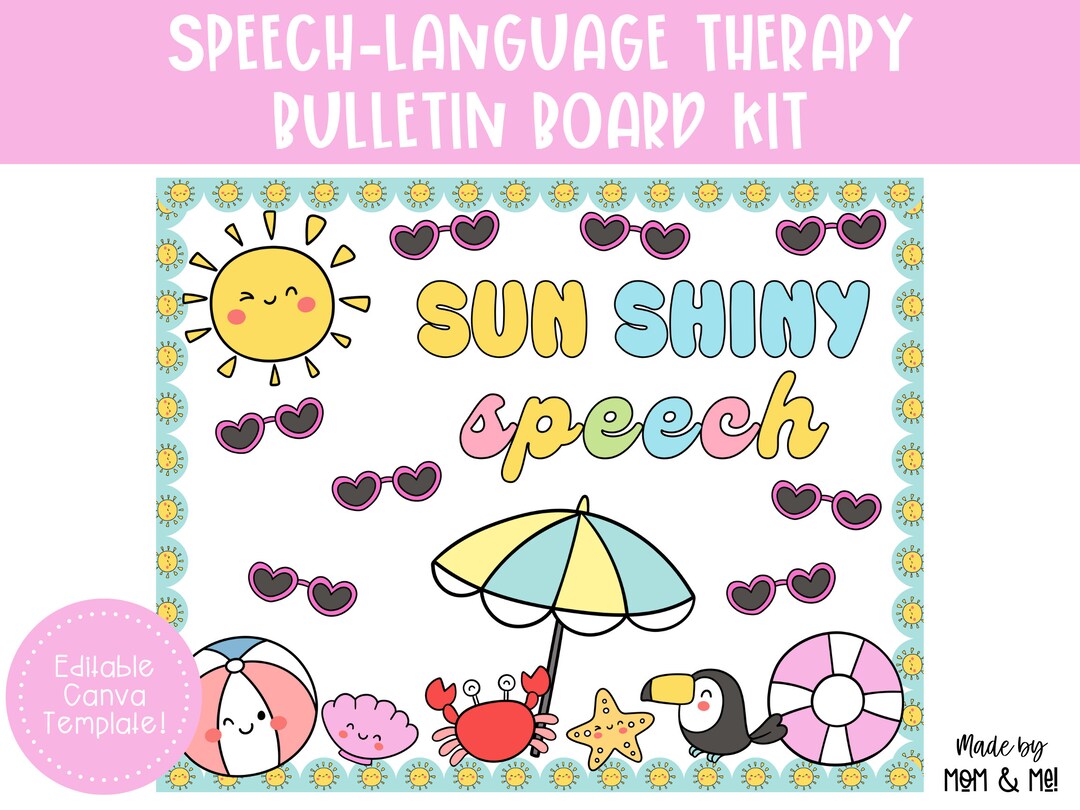 Speech Therapy Room Decor, Summer Bulletin Board, End of School Year ...