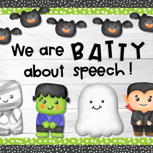 Speech Therapy Room Decor, Bulletin Board Kit, Fall Halloween Theme ...