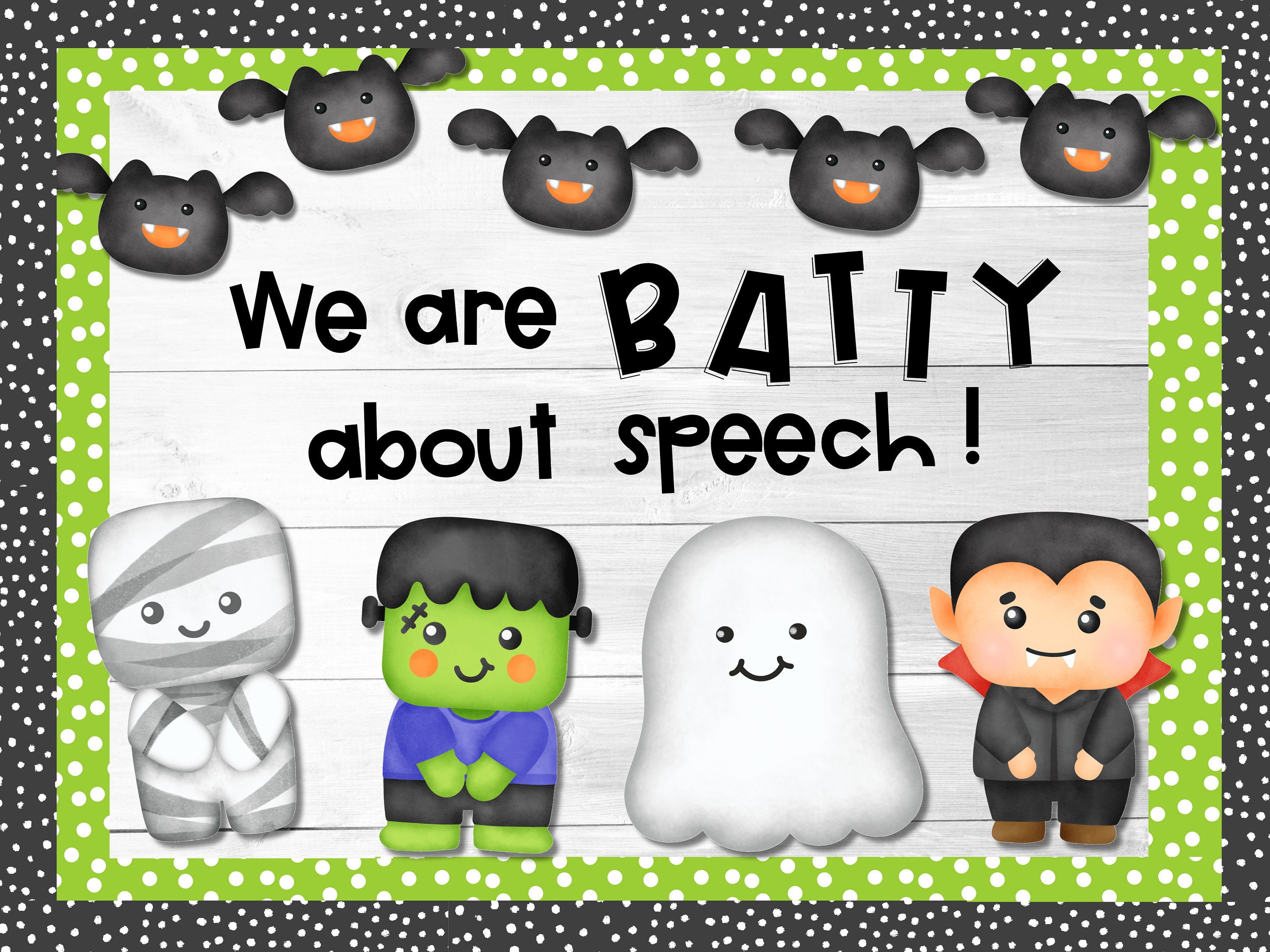 Speech Therapy Room Decor, Bulletin Board Kit, Fall Halloween Theme ...