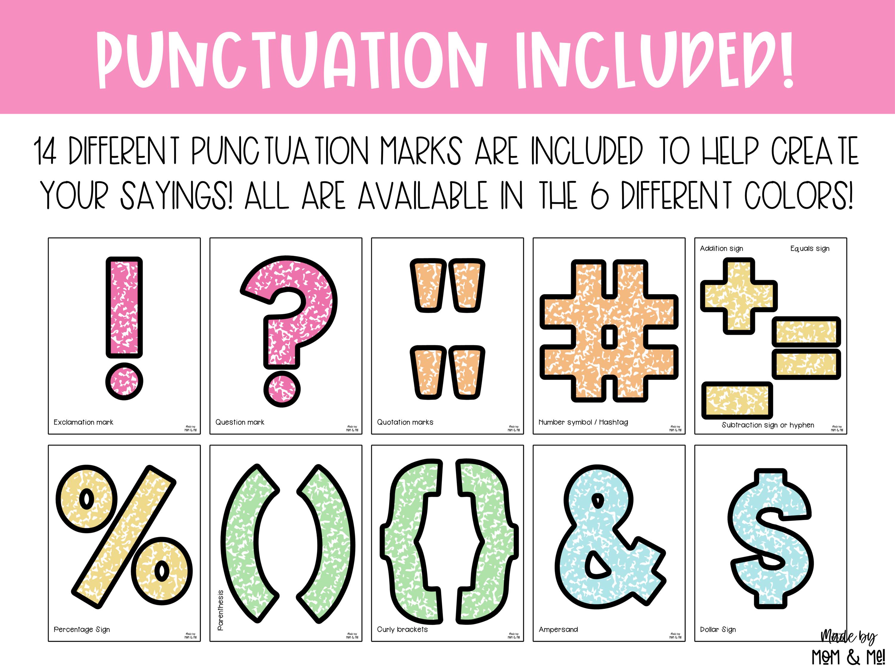 Pastel Composition Notebook Alphabet Letters, Bulletin Board Classroom ...