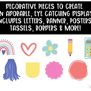 Back to School Bulletin Board Kit, Classroom Decor, Bright Boho ...