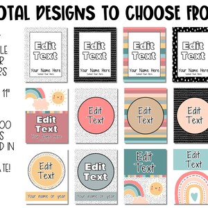 Editable Binder Covers & Spines, Boho Classroom Decor, Printable ...