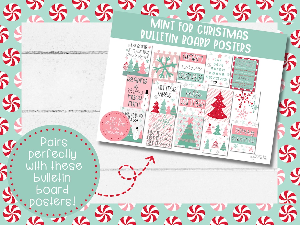 Printable Bulletin Board Border, Christmas Classroom Decor, Holiday ...