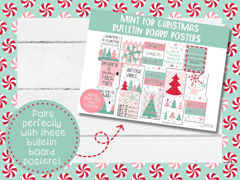 Printable Bulletin Board Border, Christmas Classroom Decor, Holiday ...