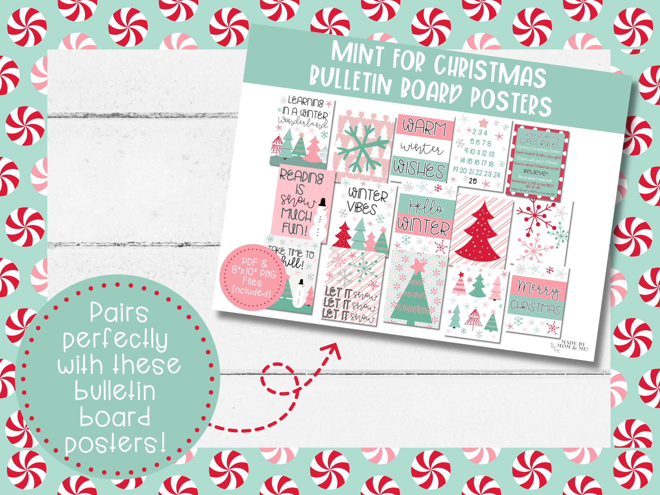 Printable Bulletin Board Border, Christmas Classroom Decor, Holiday ...