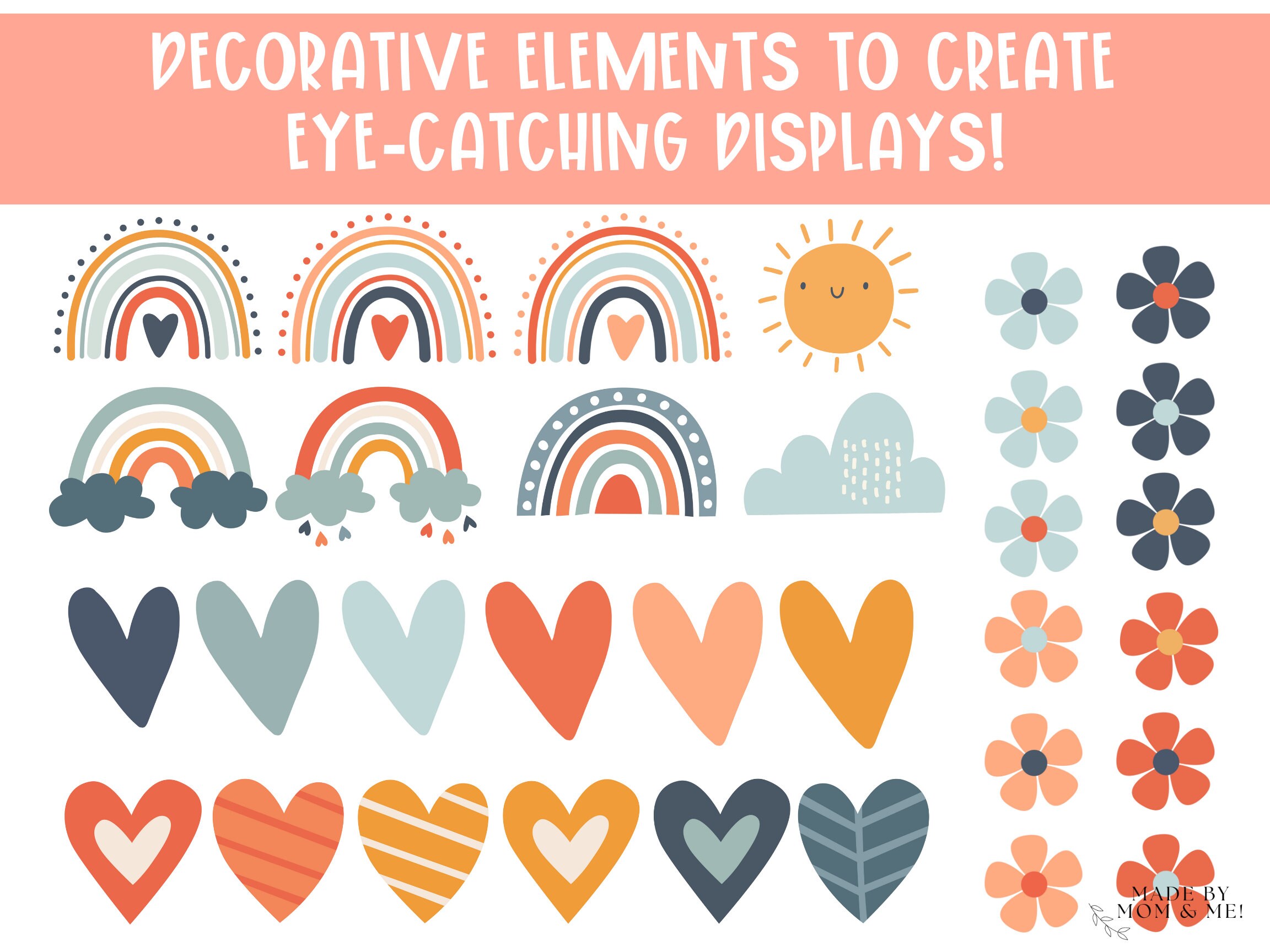 Speech Therapy Room Decor, Spring Bulletin Board Kit, Rainbow Bulletin ...