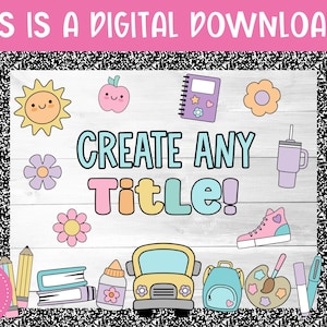 Back to School Bulletin Board, Composition Notebook Classroom Theme ...