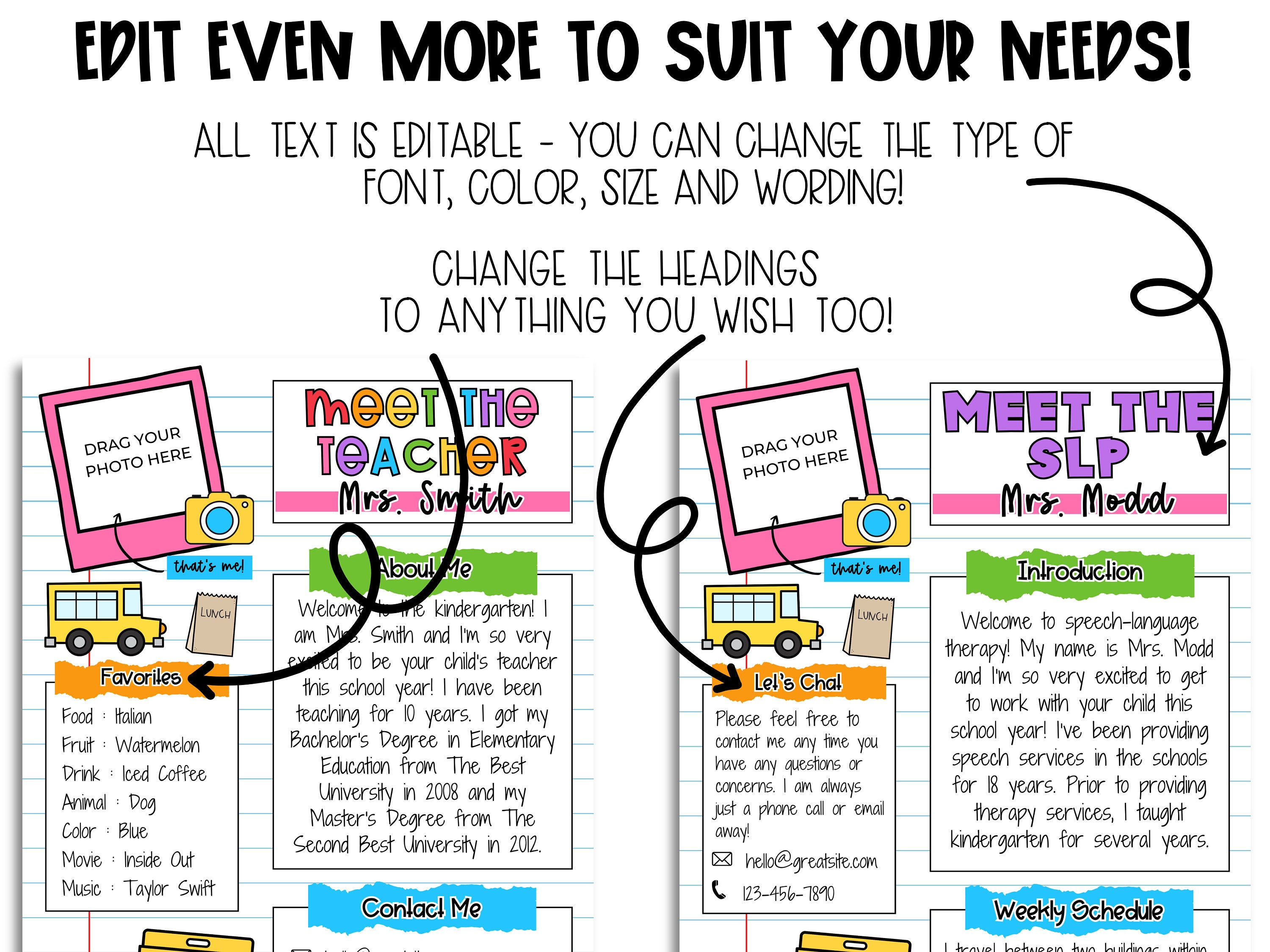 Meet the Teacher Template, Newsletter, Back to School, Open House ...
