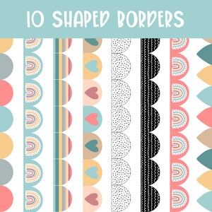 Printable Bulletin Board Border, Boho Rainbow, Classroom Decor, School ...