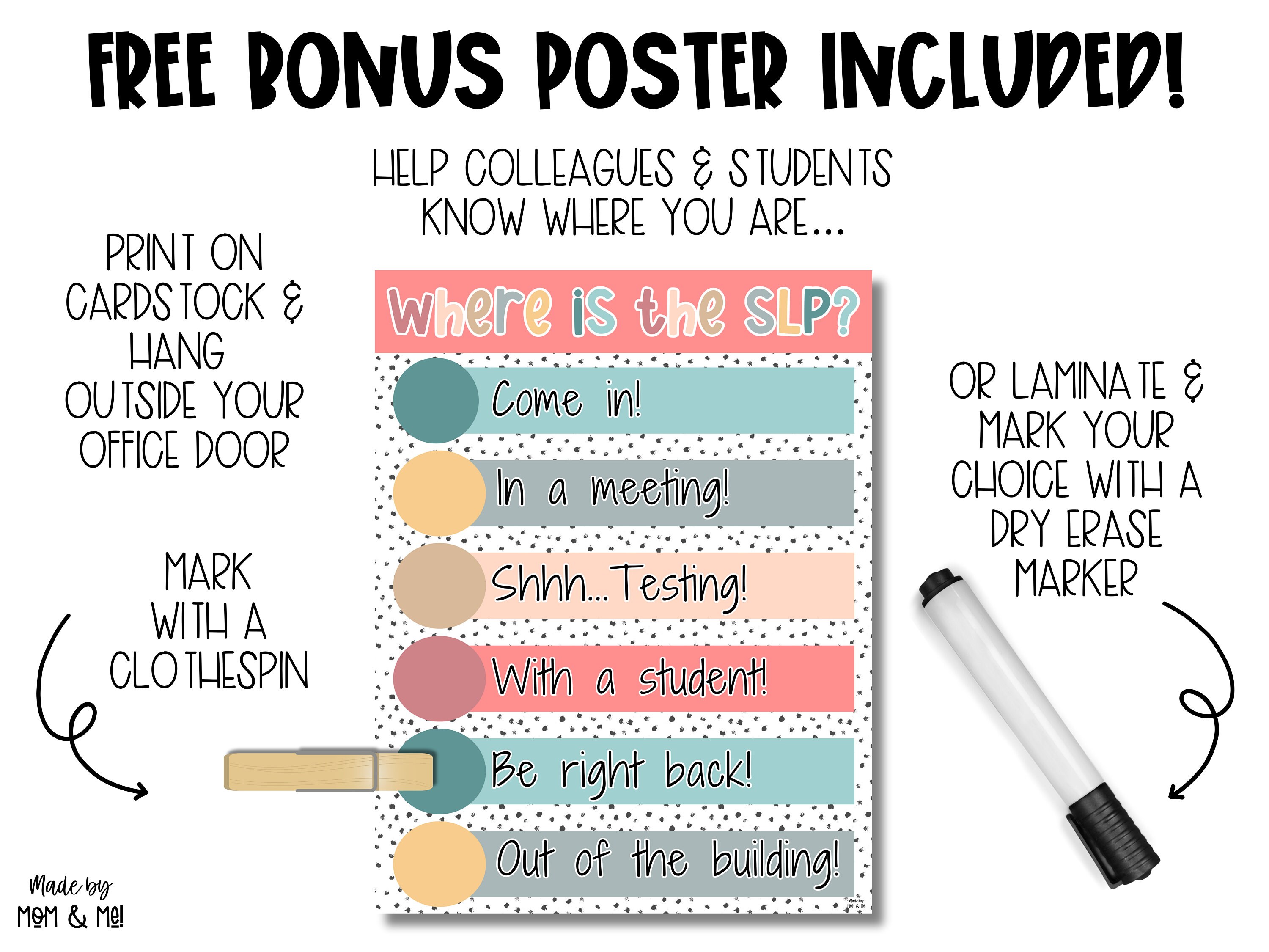 Speech Therapy Bulletin Board Posters, SLP Therapy Office Decor, Boho ...