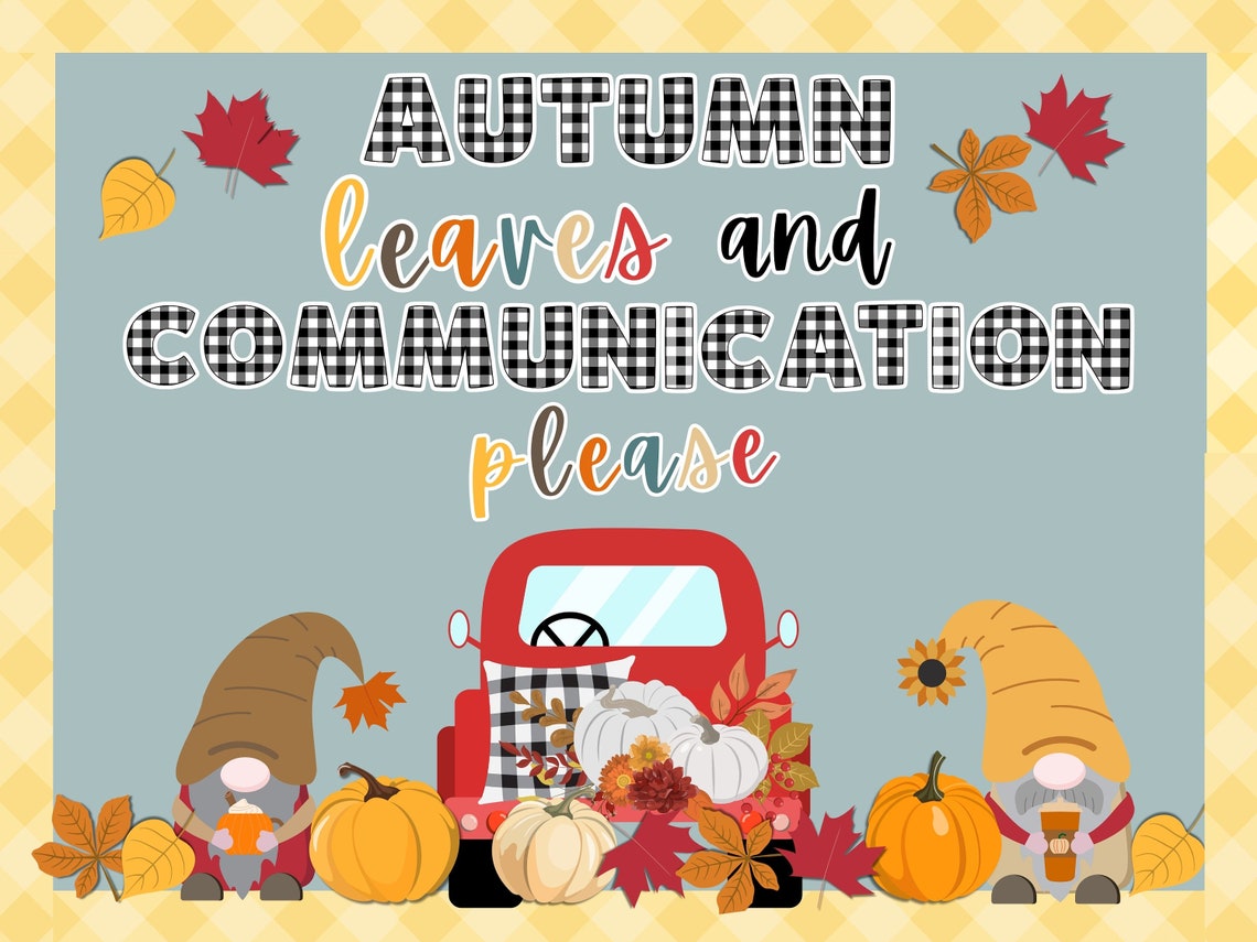 Speech Therapy Room Decor, Bulletin Board Kit, Autumn Leaves Fall ...