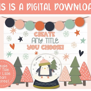 Winter Bulletin Board Kit, New Year Bulletin Board, Winter Classroom ...