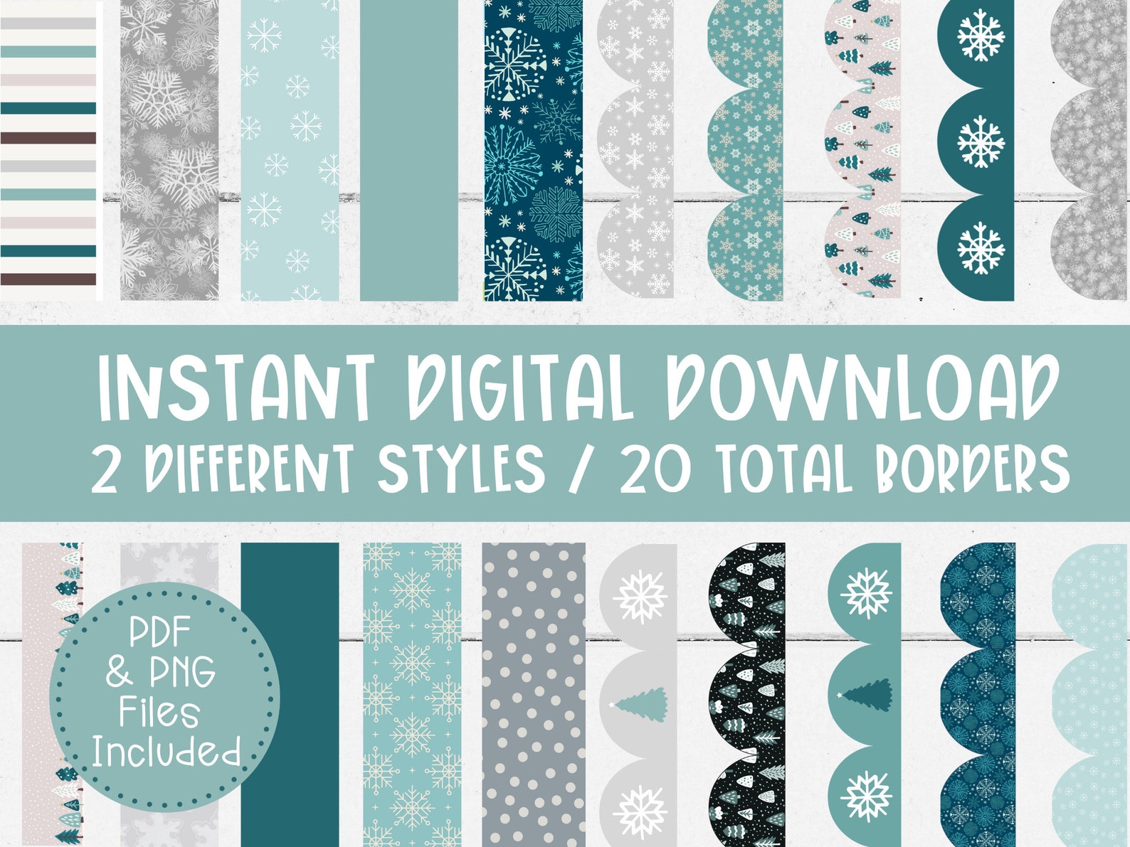 Winter Bulletin Board, Printable Bulletin Board Border, Winter ...