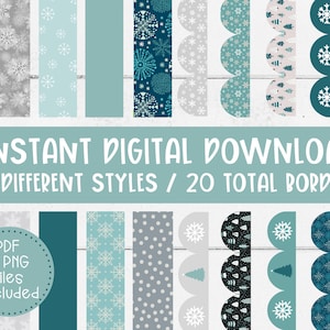 Winter Bulletin Board, Printable Bulletin Board Border, Winter ...