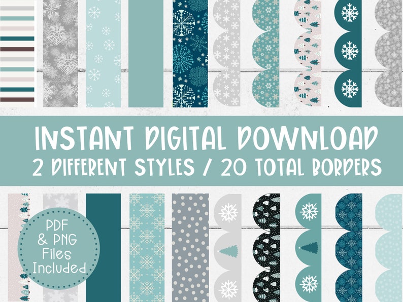 Winter Bulletin Board, Printable Bulletin Board Border, Winter ...