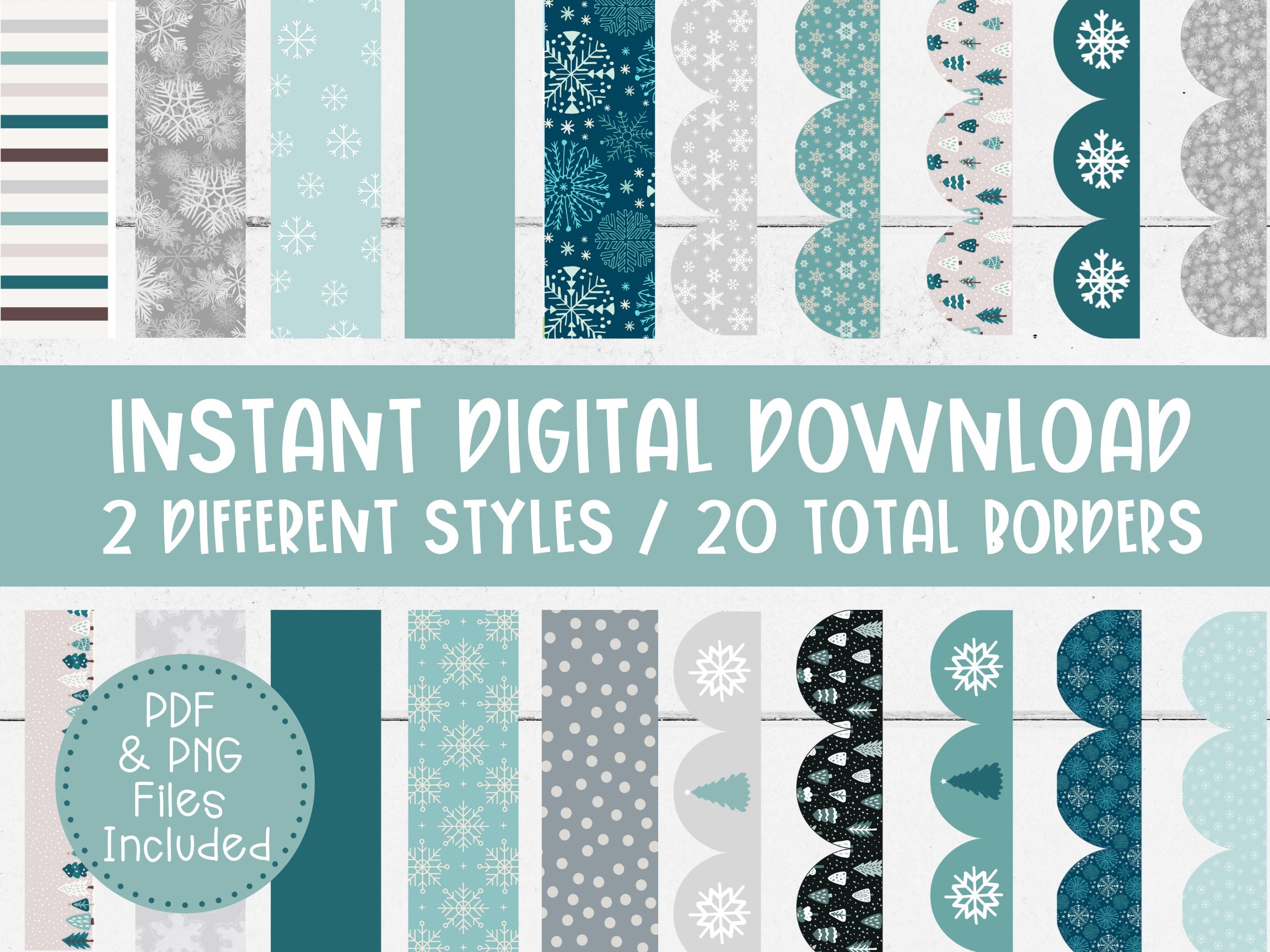 Winter Bulletin Board, Printable Bulletin Board Border, Winter ...