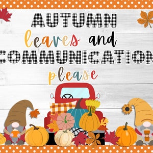 Speech Therapy Room Decor, Bulletin Board Kit, Autumn Leaves Fall ...