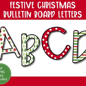 Printable Bulletin Board Letters, Christmas Classroom Decor, Primary ...