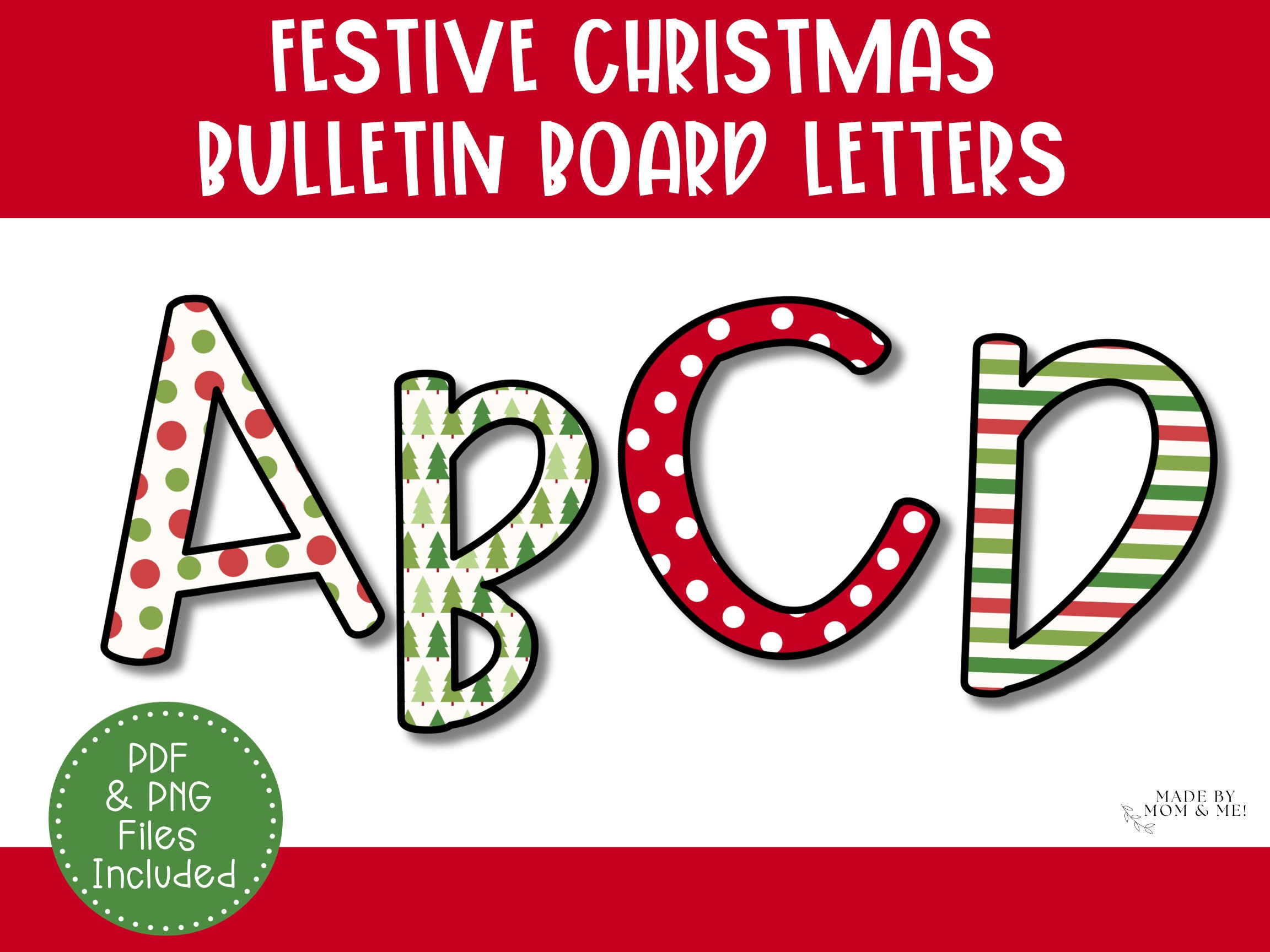 Printable Bulletin Board Letters, Christmas Classroom Decor, Primary ...