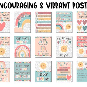 SLP Therapy Office Decor, Speech Therapy Posters, Boho Rainbow ...